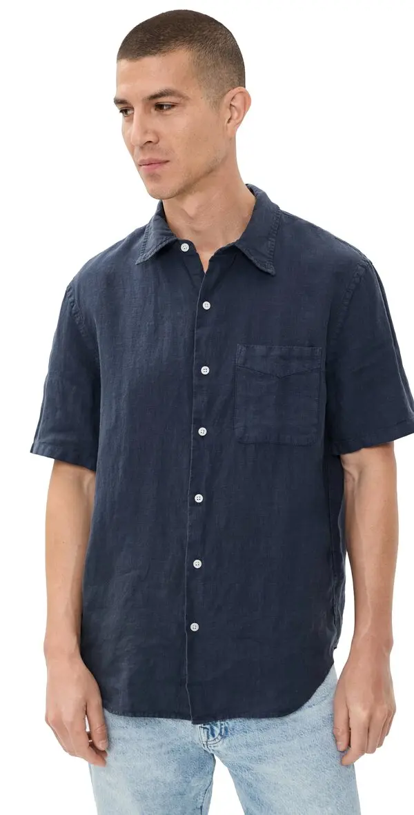 Madewell Short Sleeve Linen Shirt - Ink
