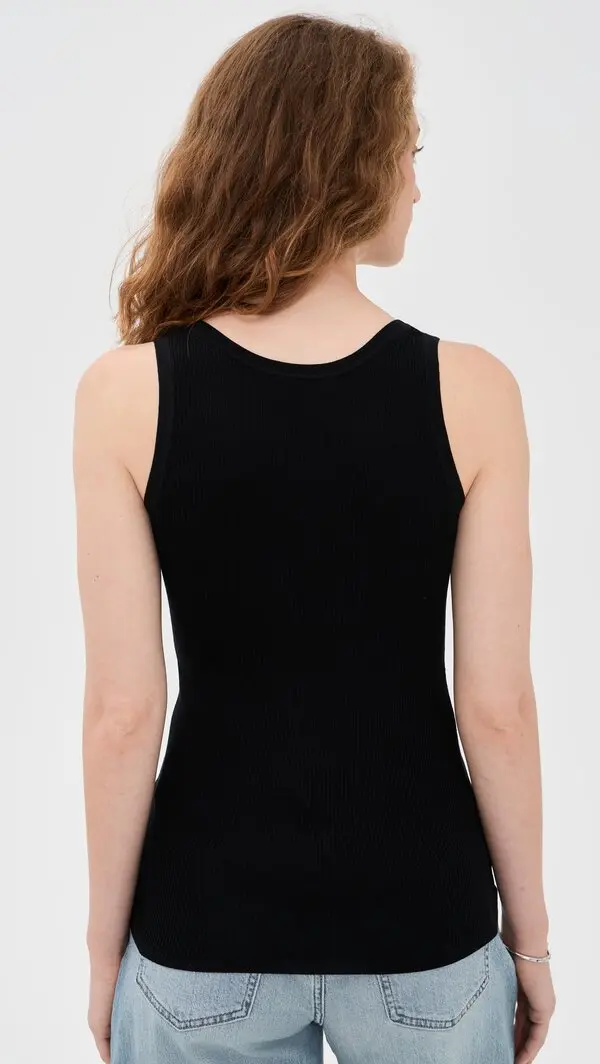 Renggli Scoop Neck Rib Tank - Ink