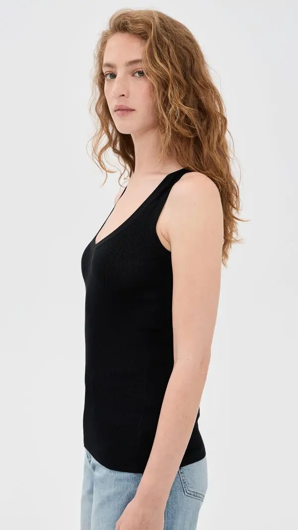 Renggli Scoop Neck Rib Tank - Ink
