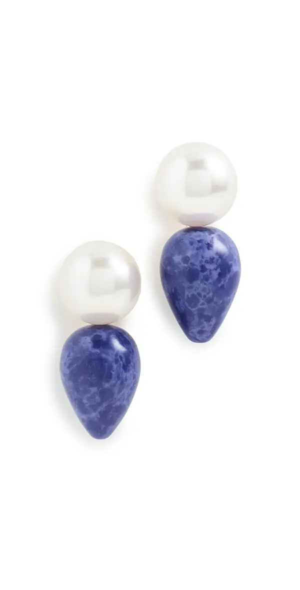 Lele Sadoughi Double Drop Vessel Earring - Lapis