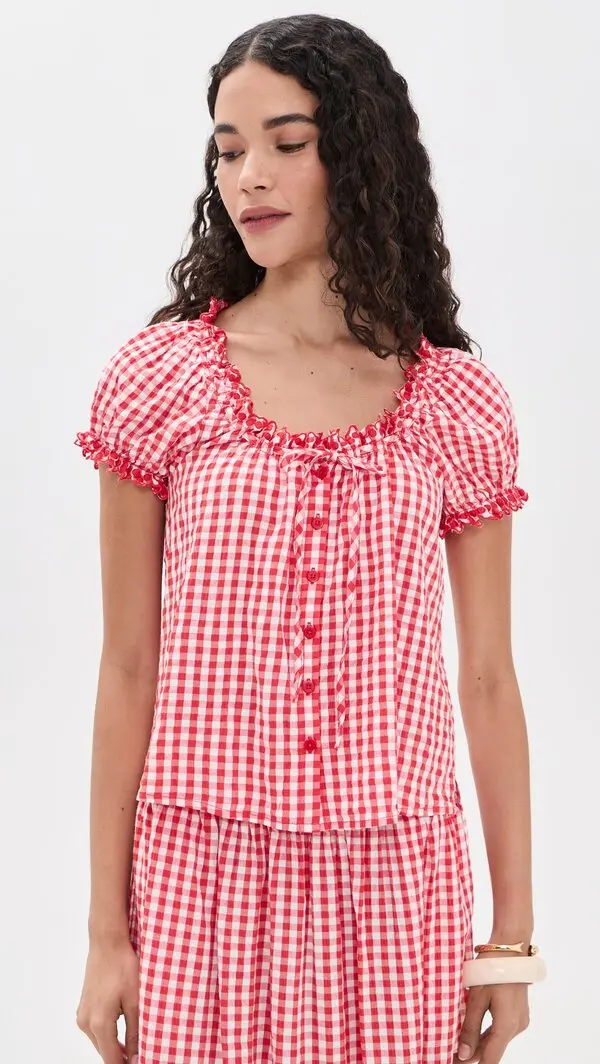 Splendid Gigi Gingham Top