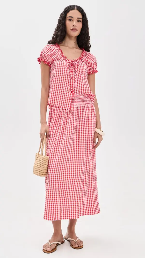Splendid Gigi Gingham Top