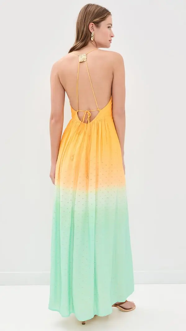 DRESS TO Lurex Open Back Maxi Dress