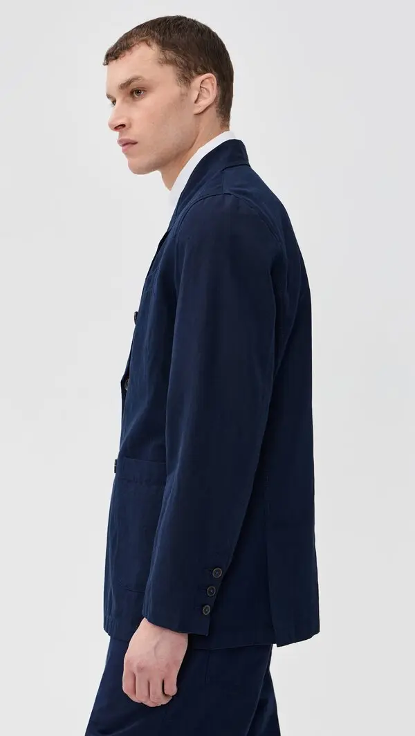 Universal Works Manor Double Breasted Linen Jacket