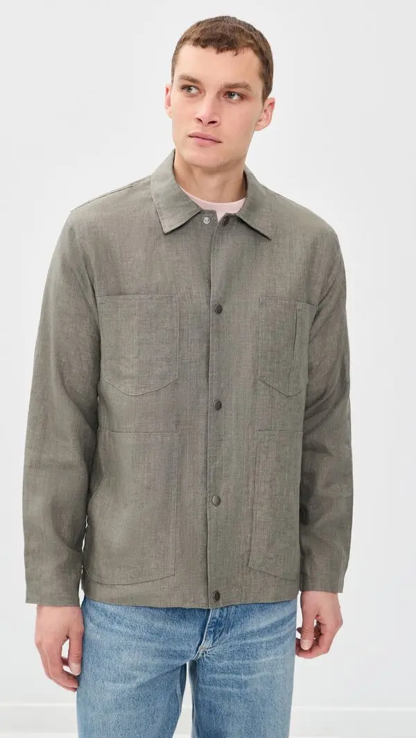 Rag & Bone Calder Linen Workwear Jacket