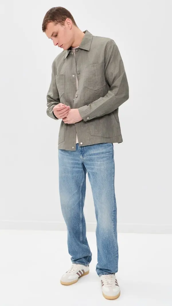 Rag & Bone Calder Linen Workwear Jacket