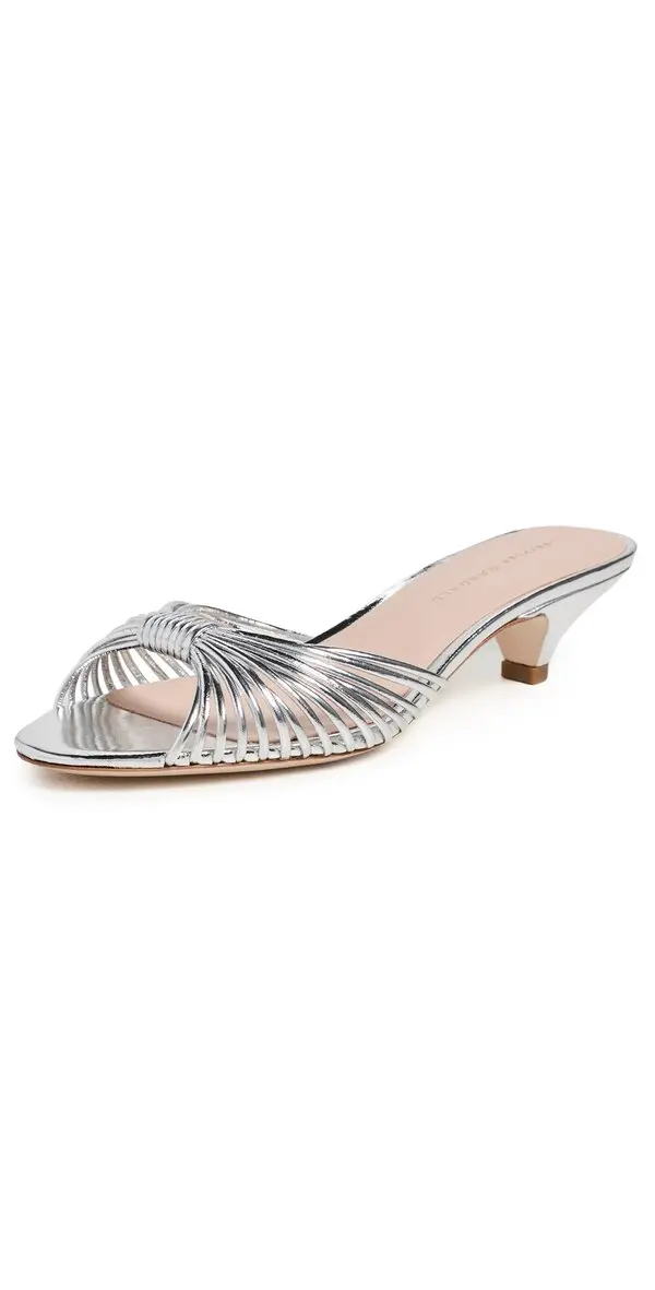 LOEFFLER RANDALL Dixie Strappy Kitten Sandals - Silver