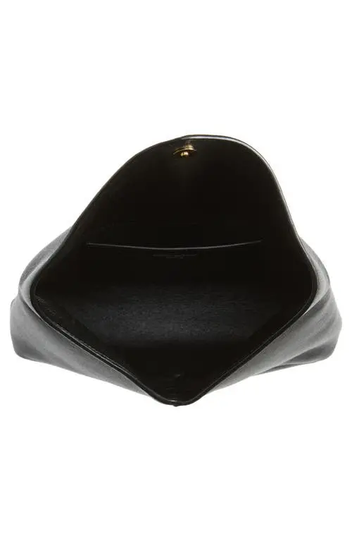 Saint Laurent Small Cassandre Leather Envelope Pouch Clutch