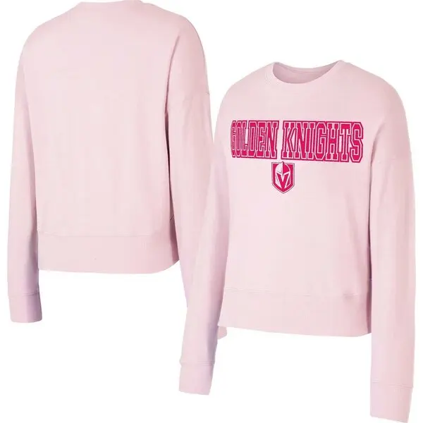CONCEPTS SPORT Vegas Golden Knights Tonal Pullover Sweatshirt - Pink