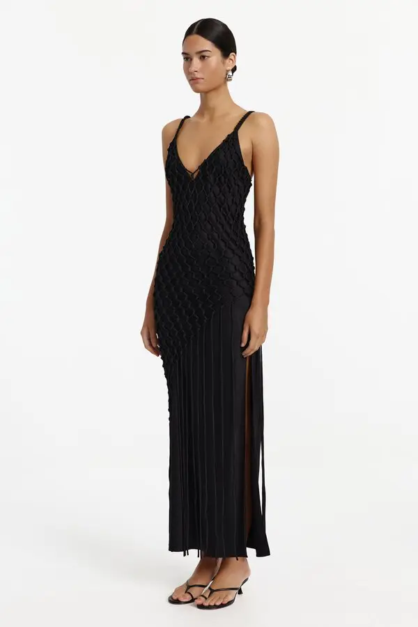 Significant Other Oceane Maxi Dress With Macramé Overlay