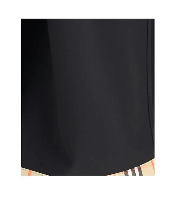 Burberry Front-slit Twill Midi Skirt