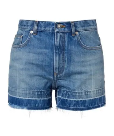 Givenchy Mid-rise Denim Shorts - Blue