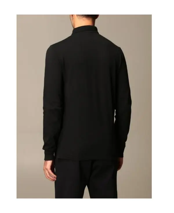 Polo Ralph Lauren Pony Embroidered Long-sleeved Polo Shirt - Black