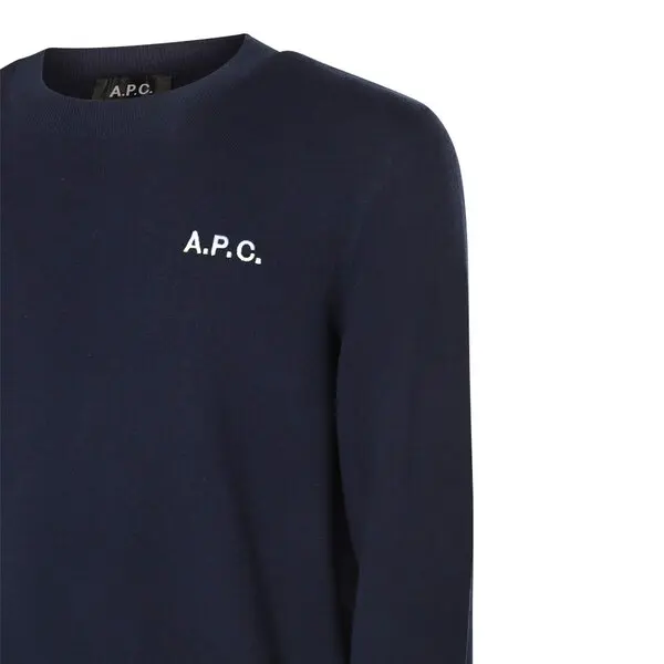 A.p.c. Logo Embroidered Crewneck Jumper