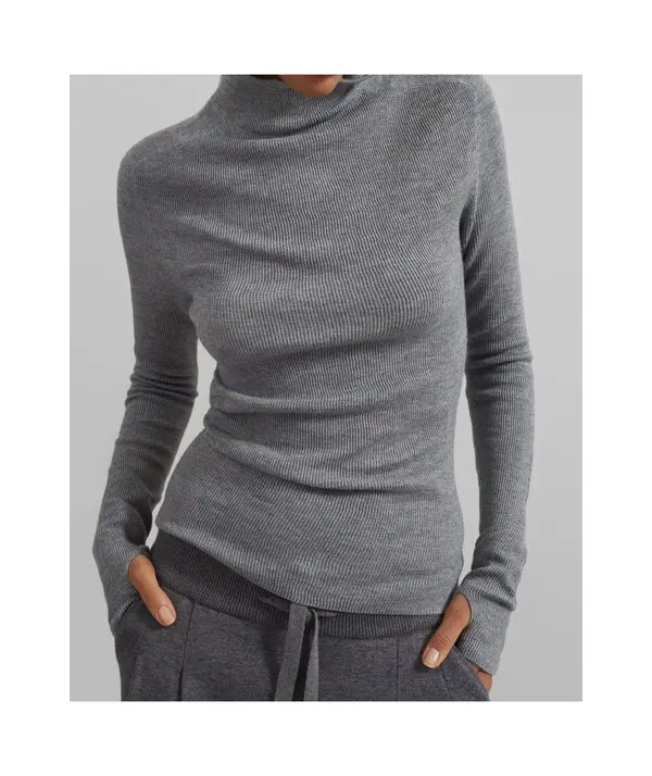 THE FRANKIE SHOP Danae Hooded Knit Top