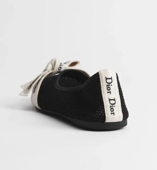 Dior J'a Ballet Flats With Embroidered Ribbon