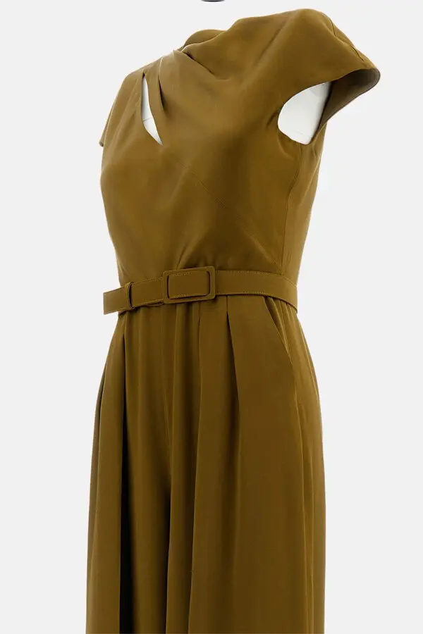 Max Mara Cut-out Belted Jumpsuit