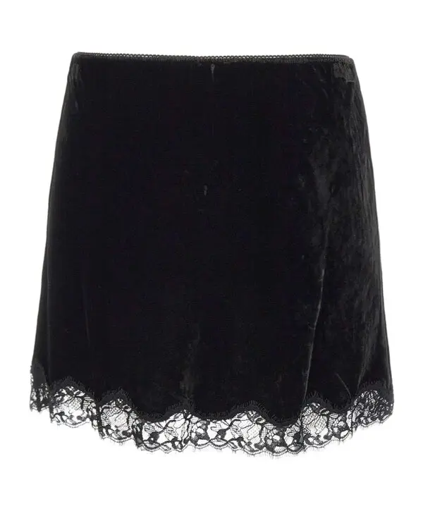 Rixo Kornelia Velvet Mini Skirt