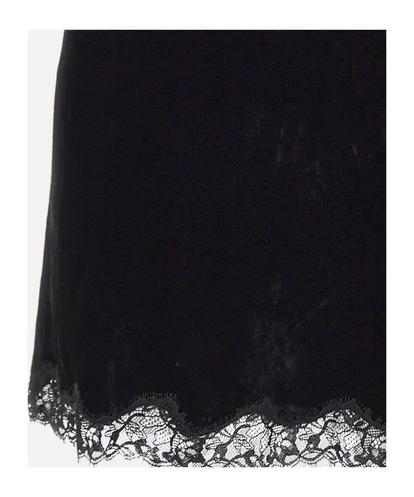 Rixo Kornelia Velvet Mini Skirt