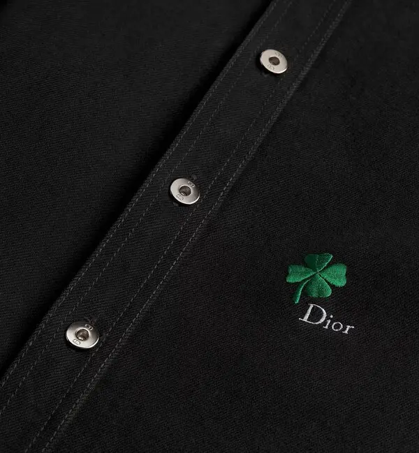 Dior Overshirt With Clover Embroidery