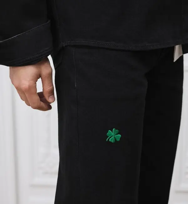 Dior Overshirt With Clover Embroidery - Black