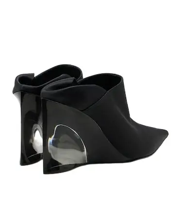Alaïa Invisible Convertible Satin Wedge Mules