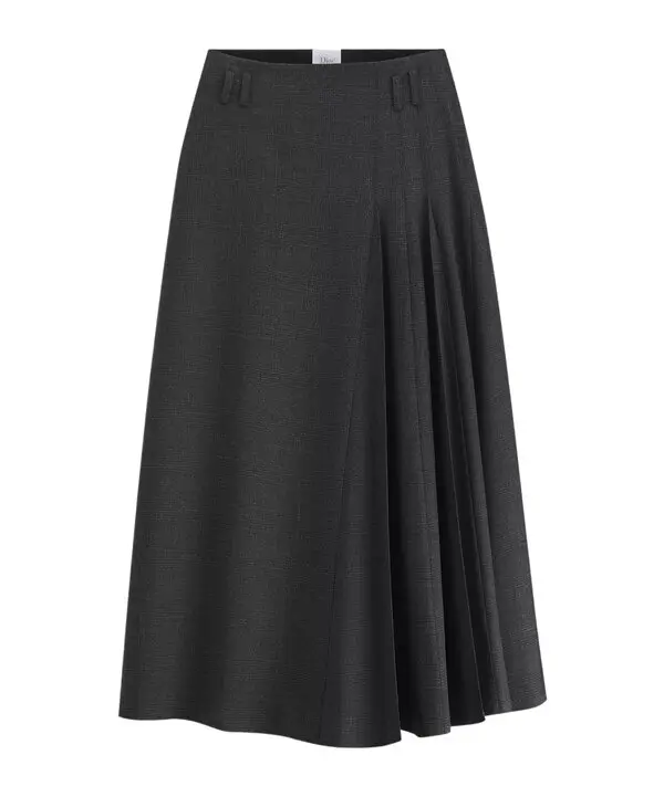 Dior Mid-length Belted Skirt - Grey