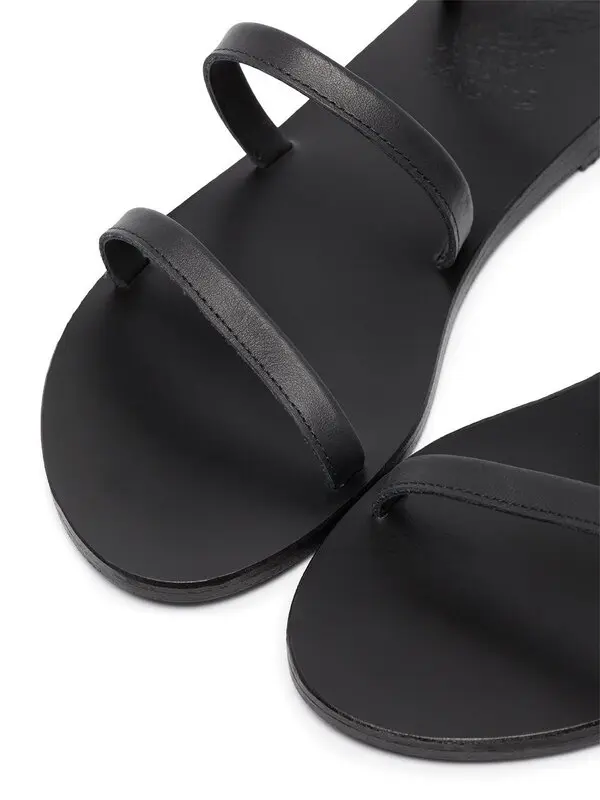 ANCIENT GREEK SANDALS Ofis Ankle Strapped Sandals - Black