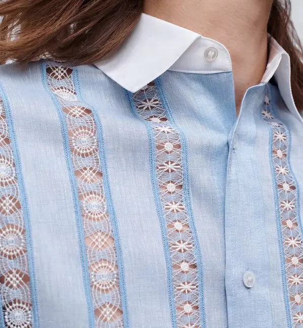 Dior Dioriviera Embroidered Cropped Blouse