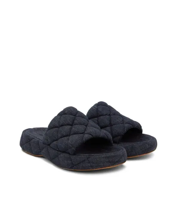 Bottega Veneta Quilted Flat Slippers