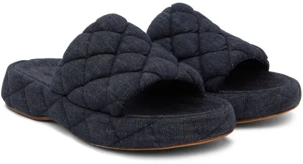Bottega Veneta Quilted Flat Slippers