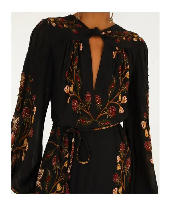 Farm Rio Floral Tie Maxi Dress