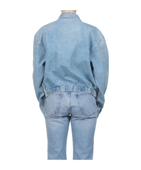 AGOLDE Nile Zip-front Elastic-waist Denim Jacket