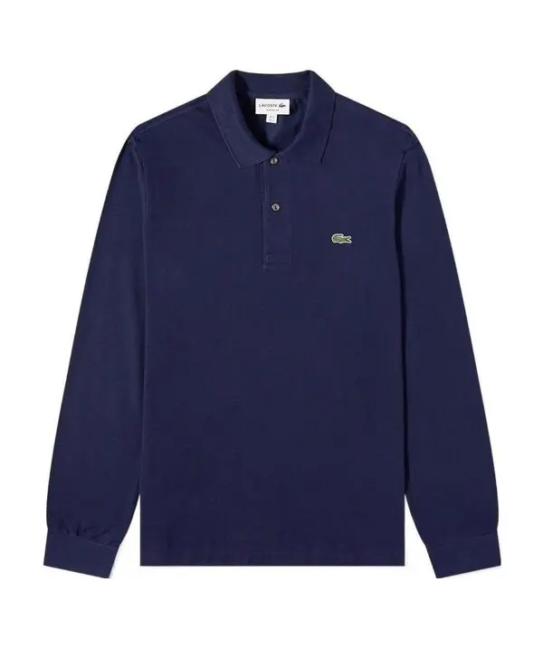 Lacoste Logo-patch Cotton Polo Shirt - Blue