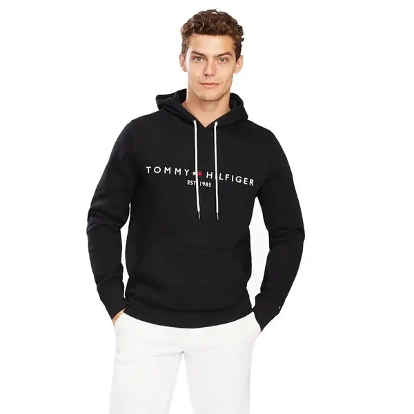 Tommy Hilfiger Logo Print Pullover Hoodie