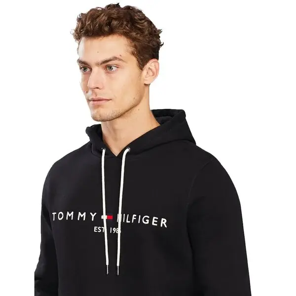 Tommy Hilfiger Logo Print Pullover Hoodie