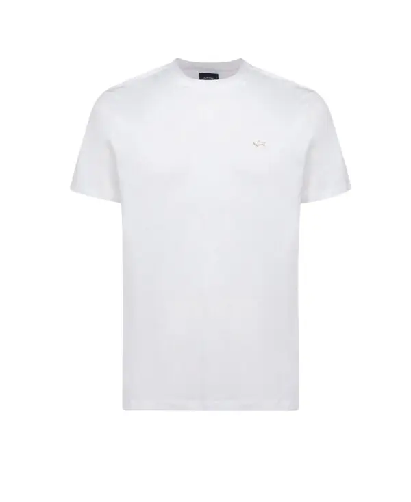 PAUL  SHARK Shark-embroidered T-shirt - White