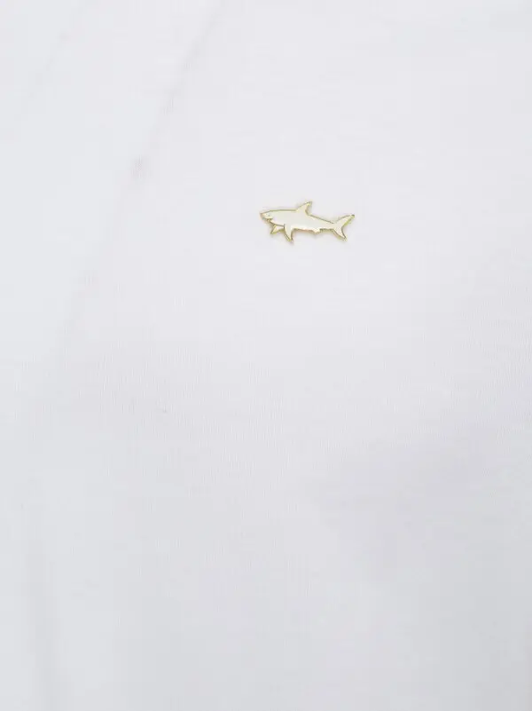 PAUL  SHARK Shark-embroidered T-shirt