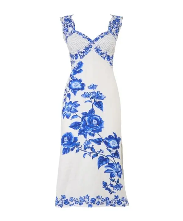Farm Rio Floral Cascade-print Midi Dress - No