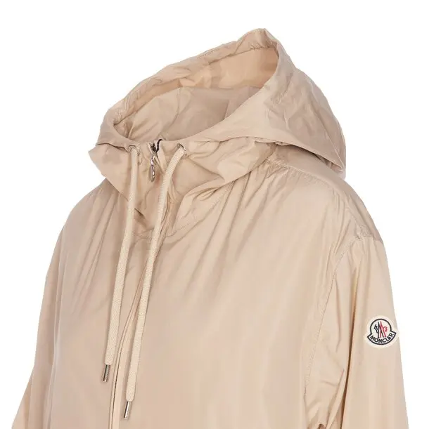 Moncler Melia Hooded Raincoat - Beige