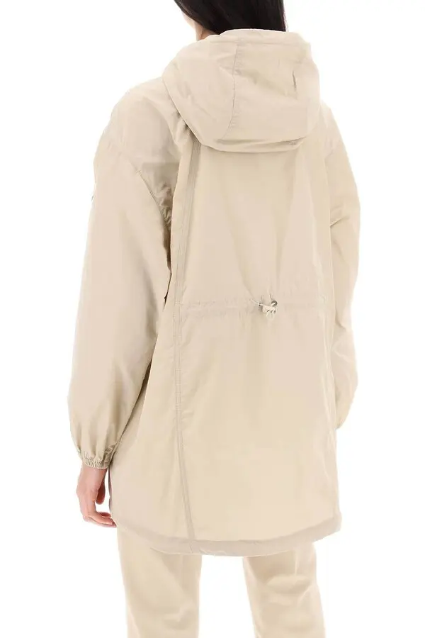 Moncler Melia Hooded Raincoat - Beige