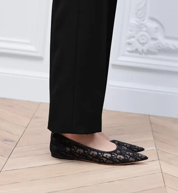 Dior Adiorable Ballet Flats With Oblique Motif