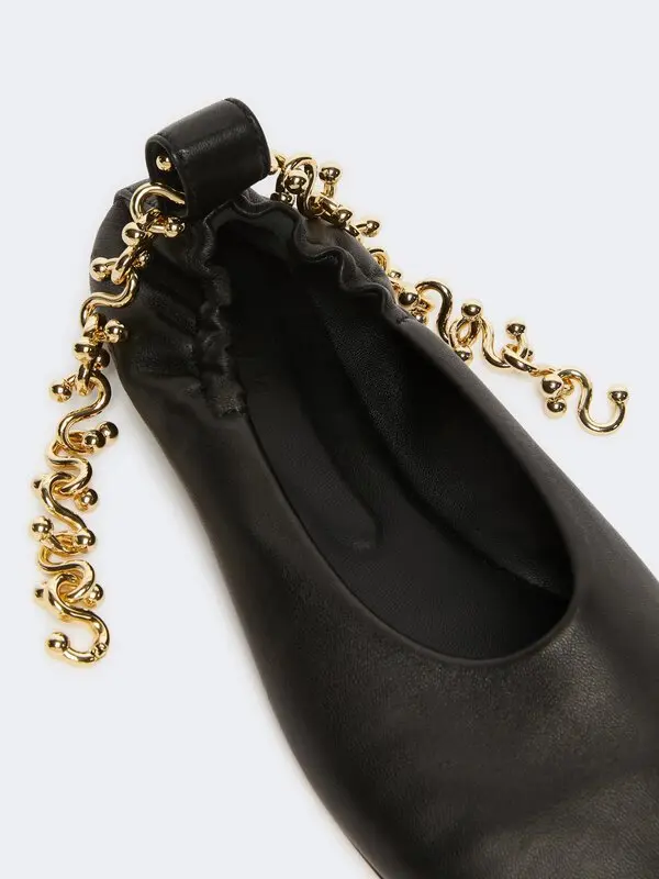 Sportmax Nuraghe Chain-detail Ballet Flats