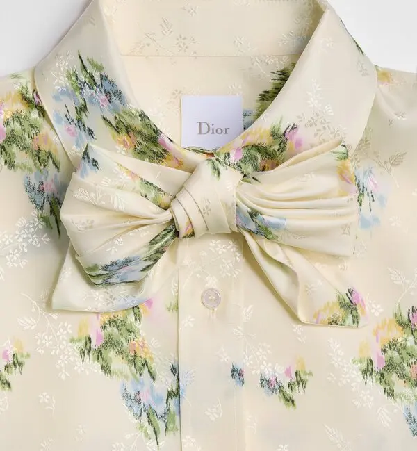 Dior Floral Bow Detail Shirt