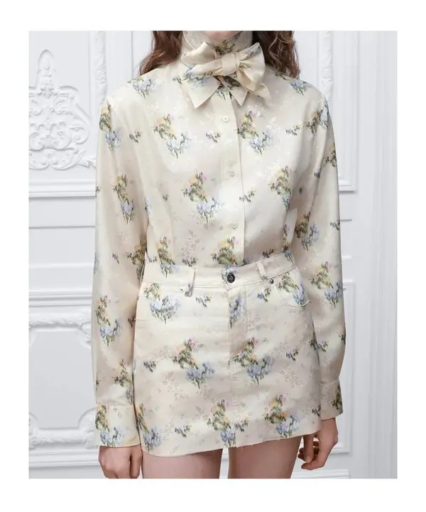 Dior Floral Bow Detail Shirt