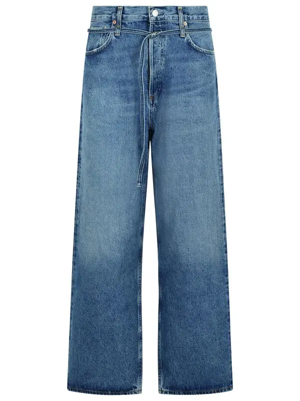 AGOLDE Emmi Belted Wide-leg Jeans - No
