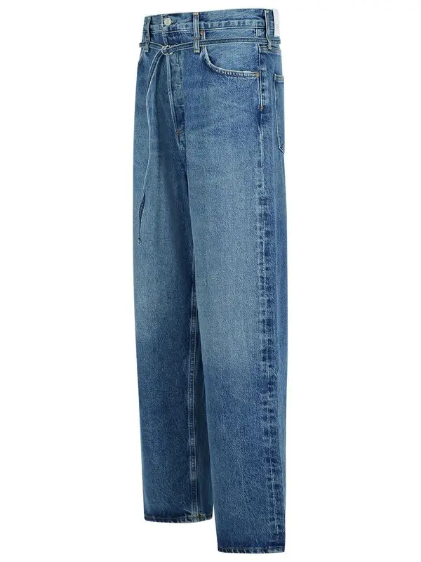 AGOLDE Emmi Belted Wide-leg Jeans - No