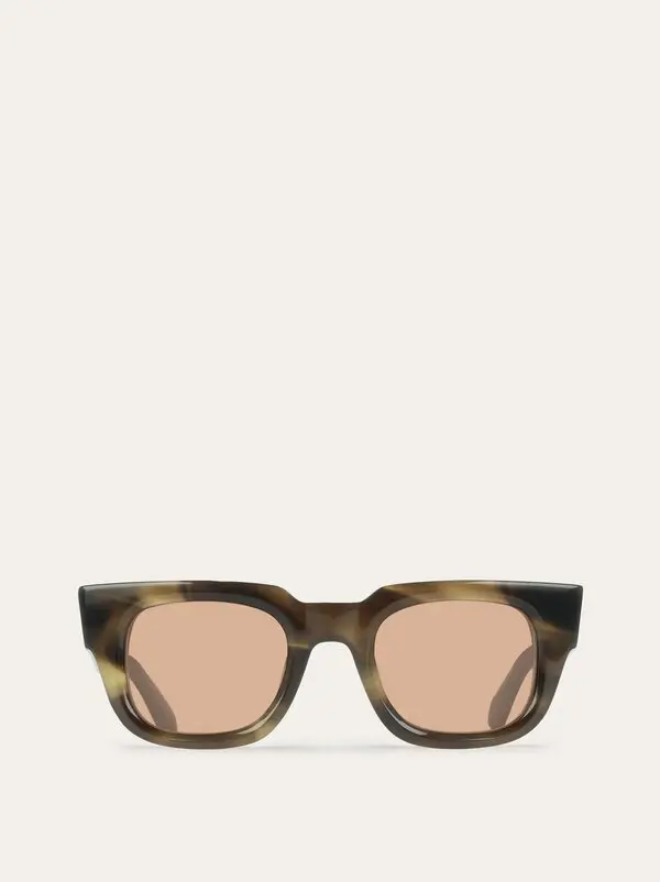 FERRAGAMO Rectangular Frame Sunglasses - Beige