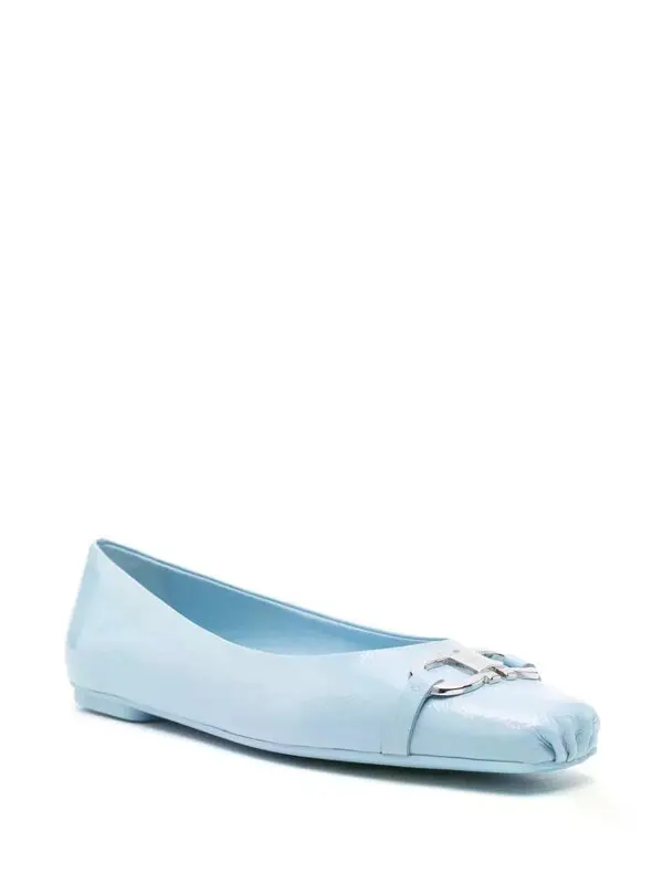 FERRAGAMO Gancini Patent Leather Ballet Flats