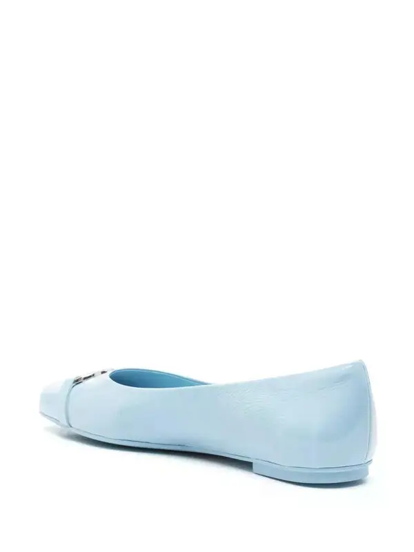 FERRAGAMO Gancini Patent Leather Ballet Flats